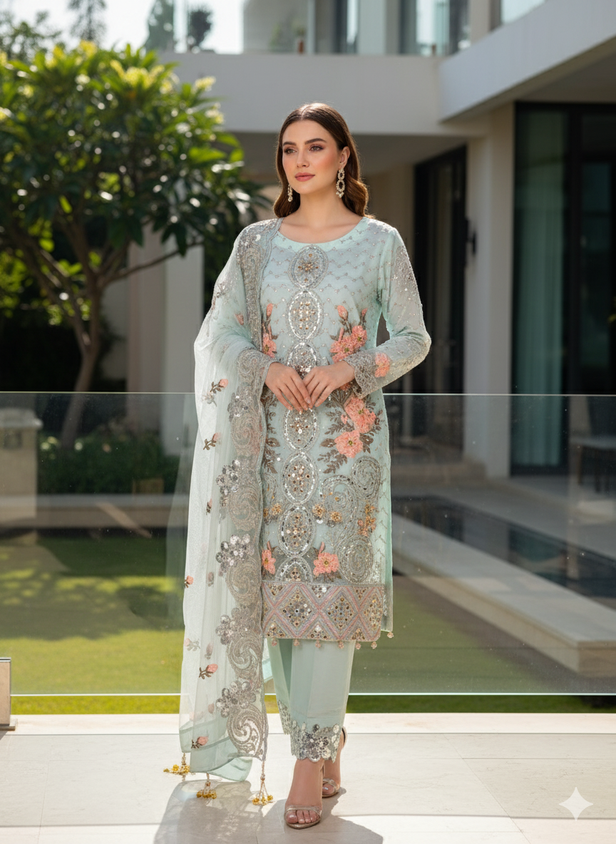 Pakistani Stitched Embroidery Party Wear Dresses Ready To Ship – myshopusa.com