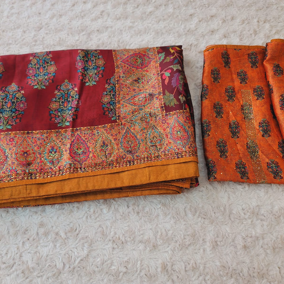 Raw silk with stone work – myshopusa.com
