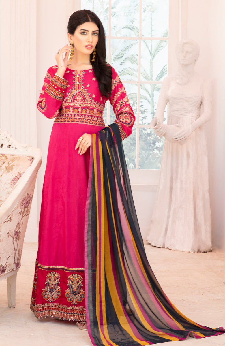 Sana Sheraj Embroidered Lawn 100% Original – myshopusa.com