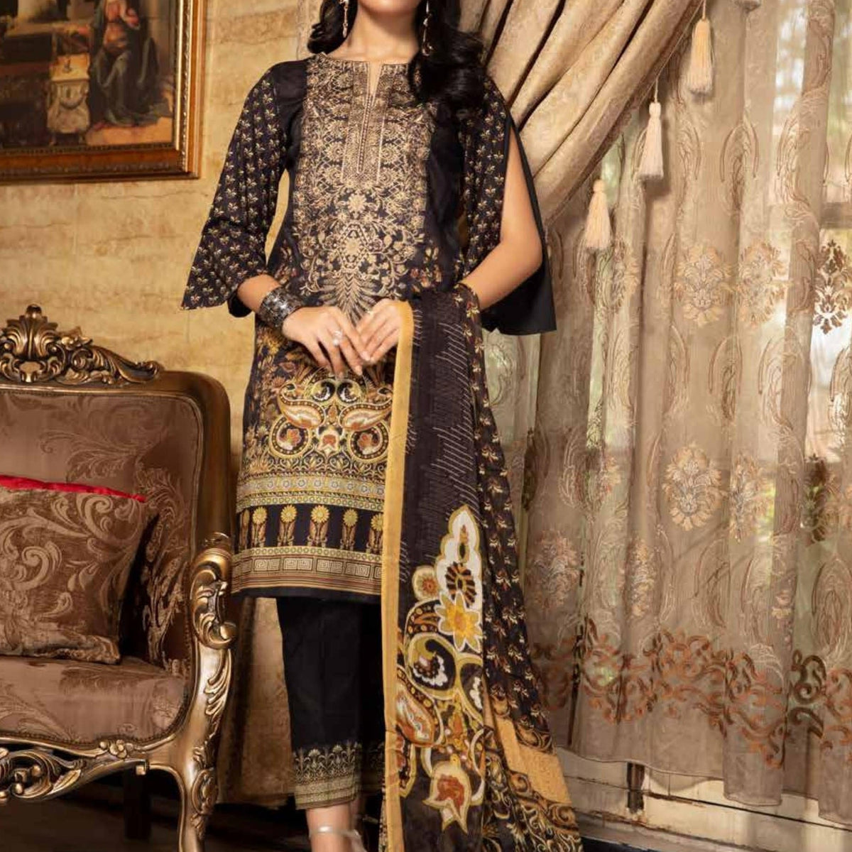 Johra Gulya Embroidered Digital Printed Lawn-100% Original Guaranteed ...